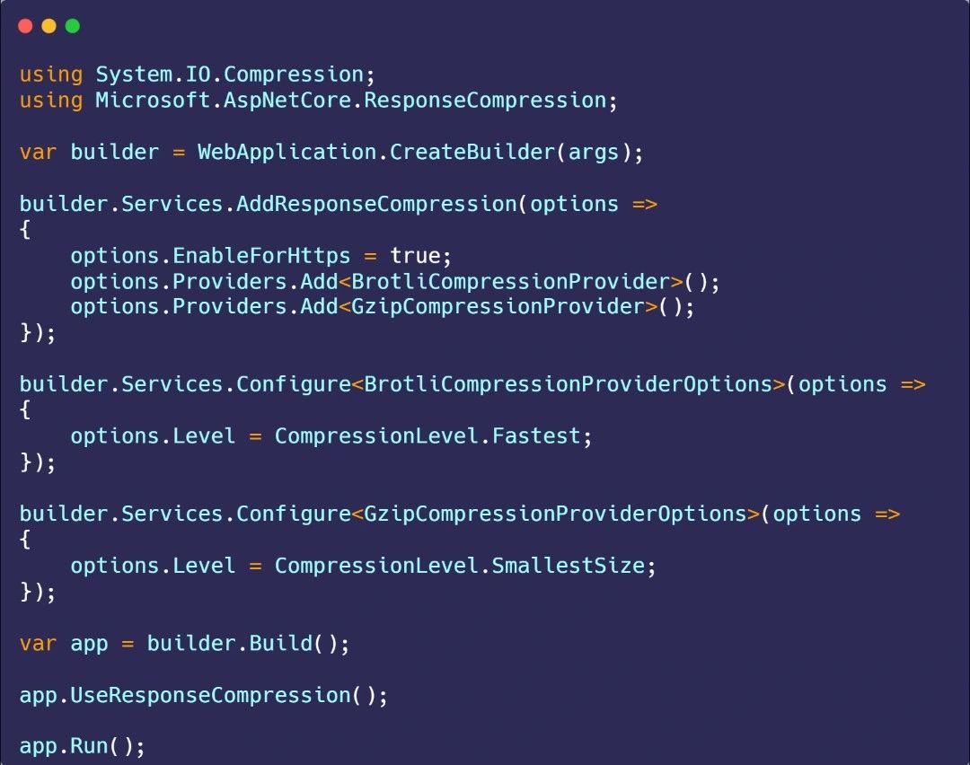 Muhammad Waseem 🇵🇸 on LinkedIn: Response Compression in ASP .NET Core ... Muhammad Waseem 🇵🇸 on LinkedIn: Response Compression in ASP .NET Core ...