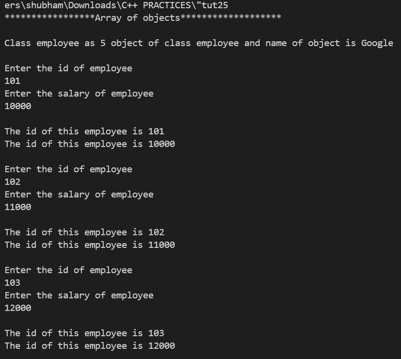Shubham Jaiswal on LinkedIn: #c #opps #array_objects #passing_object_in ... Shubham Jaiswal on LinkedIn: #c #opps #array_objects #passing_object_in ...