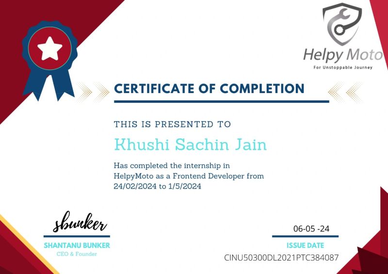 Khushi Jain on LinkedIn: Thrilled to share the completion of my ... Khushi Jain on LinkedIn: Thrilled to share the completion of my ...