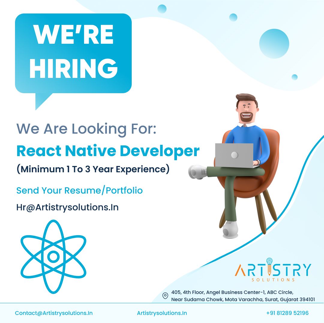 Artistry Solutions on LinkedIn: #react_native_developer #location # ... Artistry Solutions on LinkedIn: #react_native_developer #location # ...
