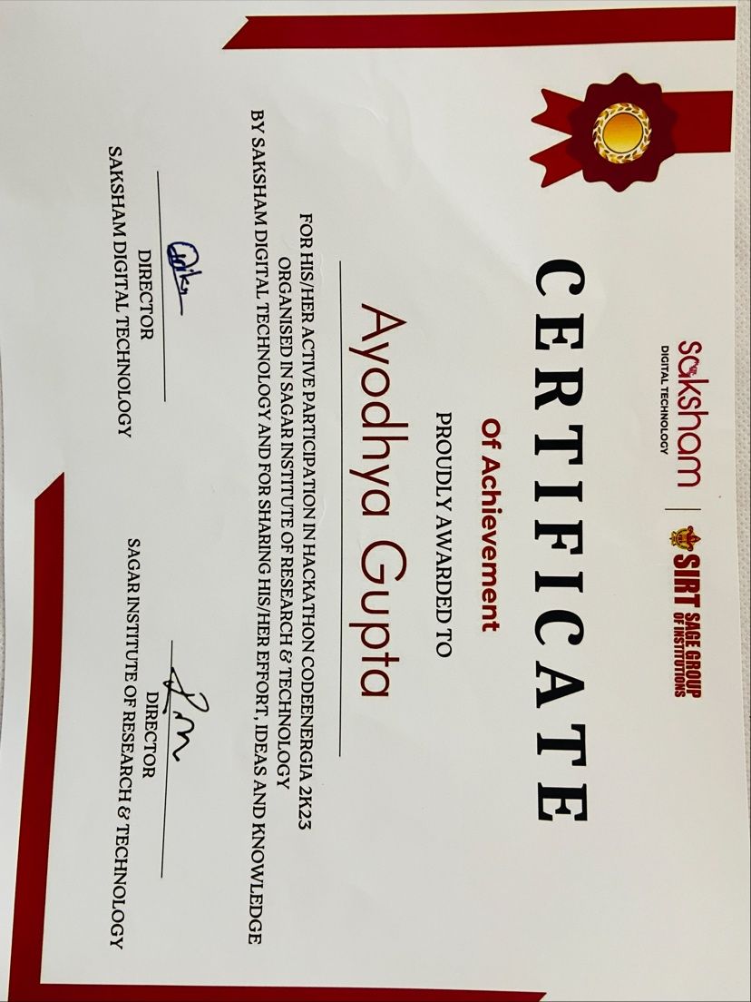 Ayodhya Gupta on LinkedIn: Certification of sakaham digital technology ... Ayodhya Gupta on LinkedIn: Certification of sakaham digital technology ...
