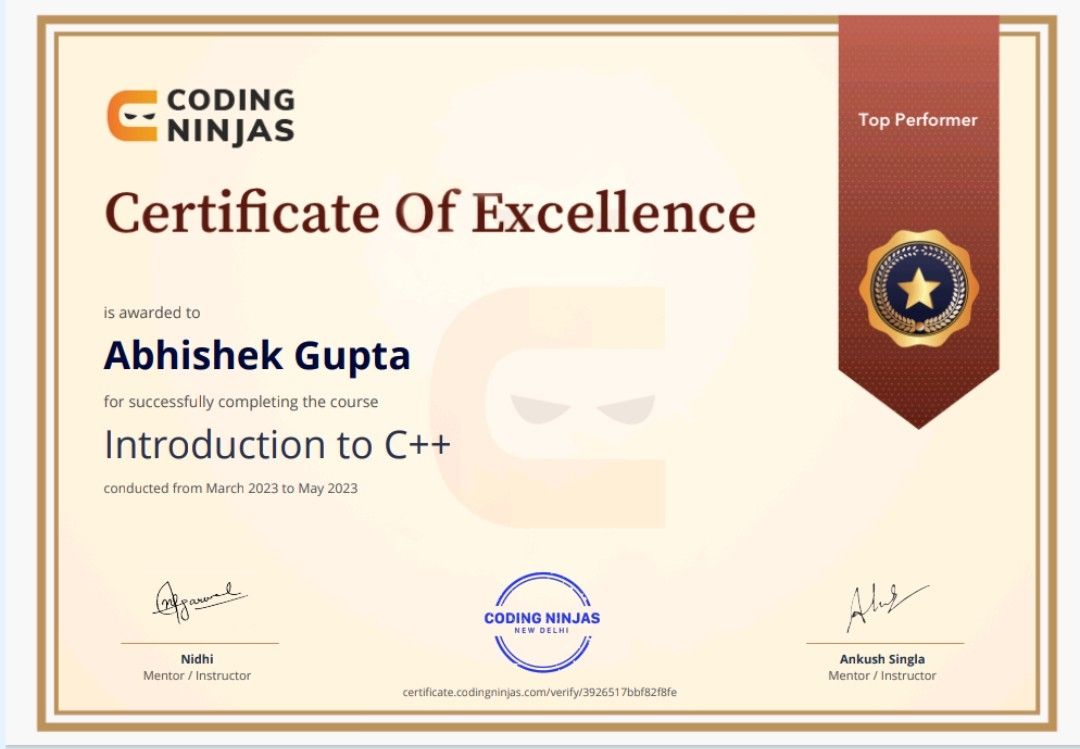 Abhishek Gupta on LinkedIn: #share #codingninjas #coding #skills #skillup Abhishek Gupta on LinkedIn: #share #codingninjas #coding #skills #skillup