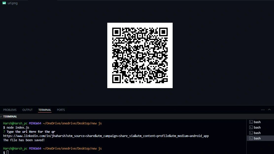 Harsh Jha on LinkedIn: #javascript #qrcode #nodejs #developer #webdev Harsh Jha on LinkedIn: #javascript #qrcode #nodejs #developer #webdev