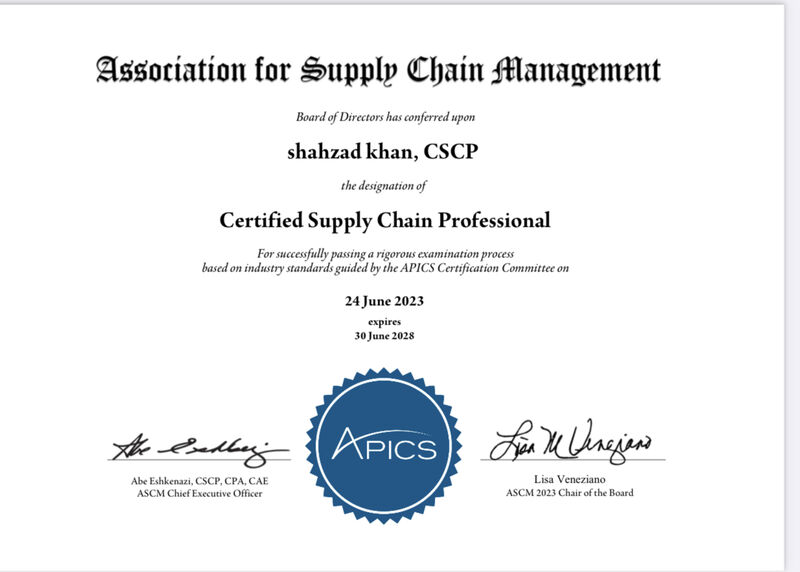 Shahzad Khan-PMP, CSCP,CPP on LinkedIn: #learning #cscp #apics | 16 ... Shahzad Khan-PMP, CSCP,CPP on LinkedIn: #learning #cscp #apics | 16 ...