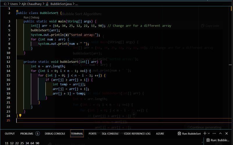 Amit Kumar chaudhary on LinkedIn: Write a program Bubble Sort Algorithm ... Amit Kumar chaudhary on LinkedIn: Write a program Bubble Sort Algorithm ...