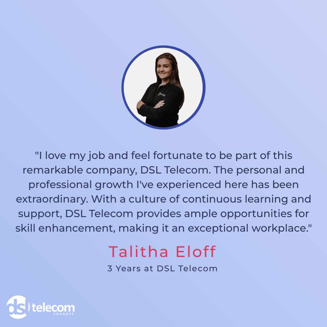DSL Telecom on LinkedIn: #dsltelecom #teamtestimonial #dsltelecomcareers DSL Telecom on LinkedIn: #dsltelecom #teamtestimonial #dsltelecomcareers