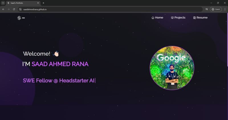 Saad Ahmed Rana on LinkedIn: #portfoliowebsite #webdevelopment #reactjs ... Saad Ahmed Rana on LinkedIn: #portfoliowebsite #webdevelopment #reactjs ...