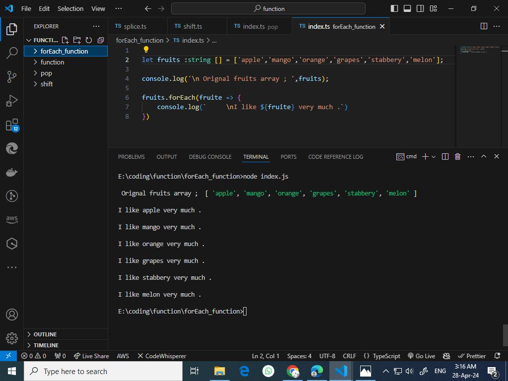 Muhammad Javed on LinkedIn: Use of forEach() function in typescript. Muhammad Javed on LinkedIn: Use of forEach() function in typescript.
