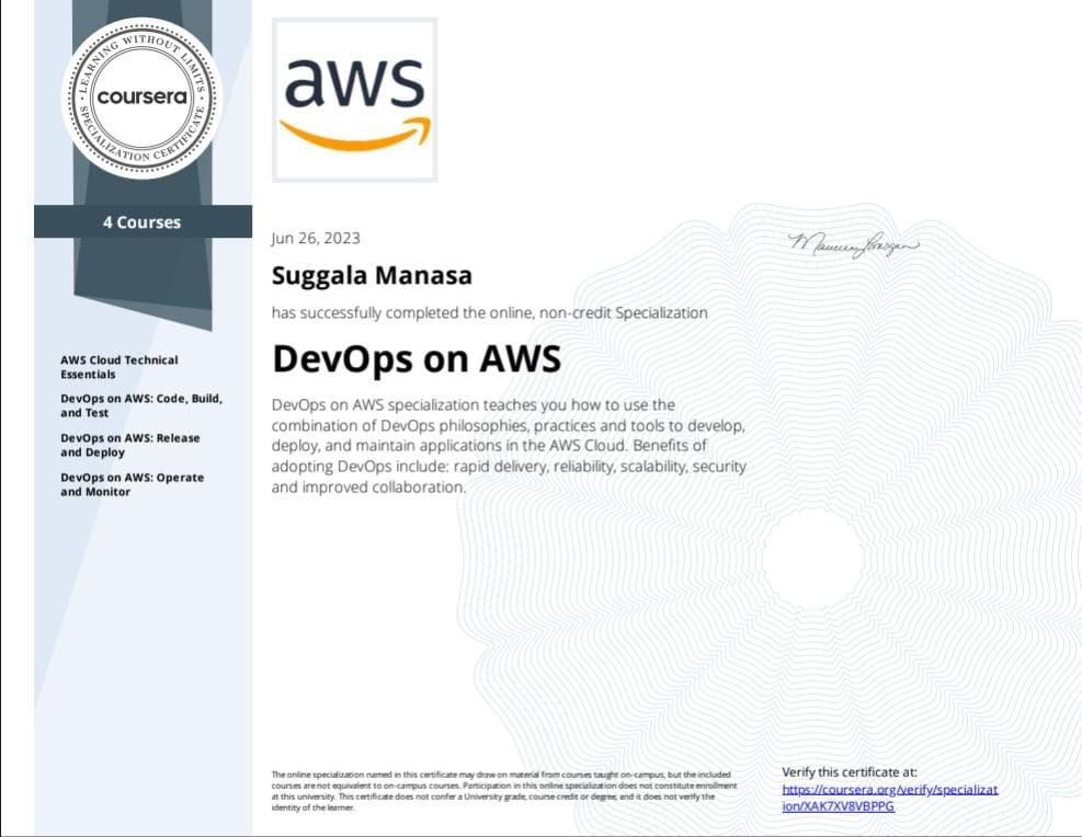 Suggala Manasa on LinkedIn: #coursera #awsdevops #cloudcomputing # ... Suggala Manasa on LinkedIn: #coursera #awsdevops #cloudcomputing # ...