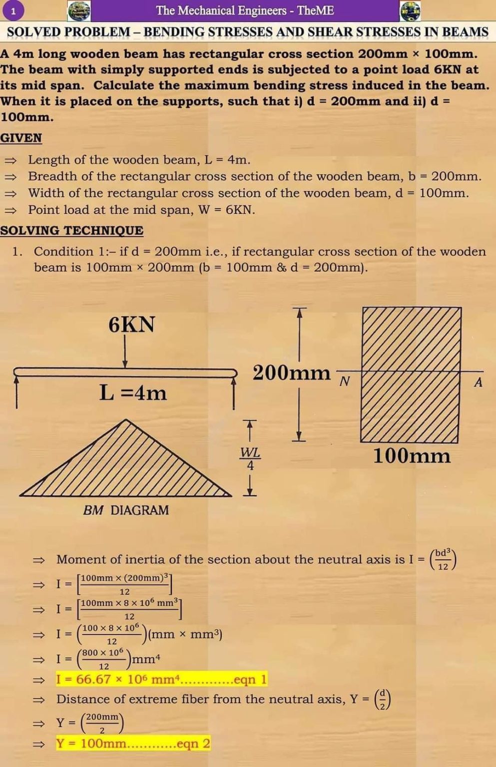Engineering Infinity on LinkedIn: SOLVED PROBLEM – BENDING STRESSES AND ... Engineering Infinity on LinkedIn: SOLVED PROBLEM – BENDING STRESSES AND ...