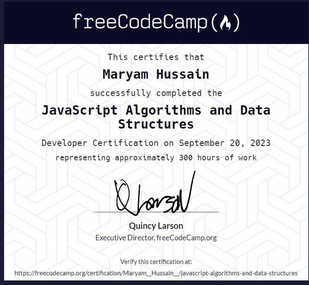 Maryam Hussain on LinkedIn: #javascript #algorithms #datastructures # ... Maryam Hussain on LinkedIn: #javascript #algorithms #datastructures # ...
