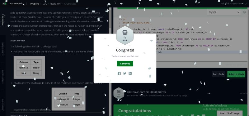 Akshay saxena on LinkedIn: #hackerrank #sqlchallenges #3rdstar # ... Akshay saxena on LinkedIn: #hackerrank #sqlchallenges #3rdstar # ...
