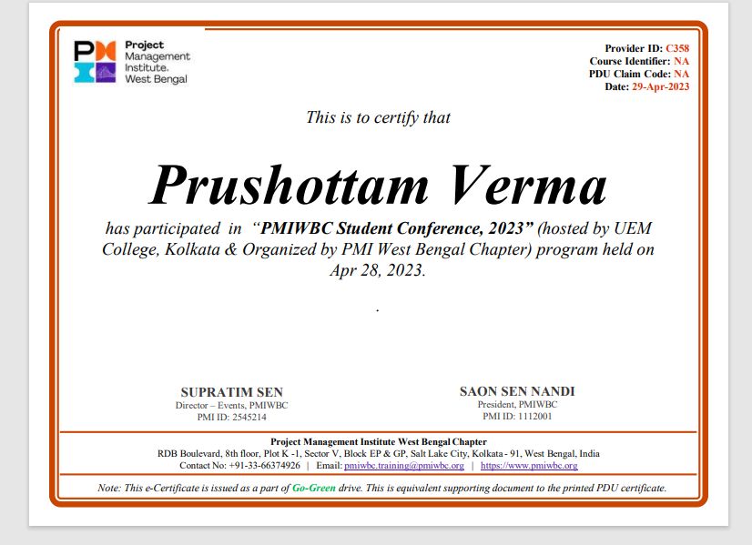 Prushottam Verma on LinkedIn: From : Project Management Institute West ... Prushottam Verma on LinkedIn: From : Project Management Institute West ...