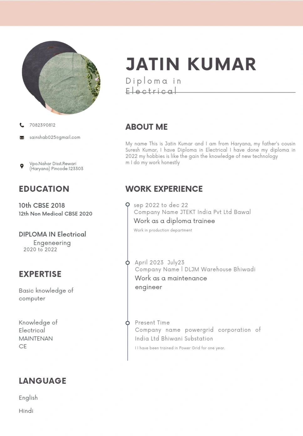 JATIN KUMAR on LinkedIn: JATIN KUMAR DIPLOMA IN ELECTRICAL ENGINEERING JATIN KUMAR on LinkedIn: JATIN KUMAR DIPLOMA IN ELECTRICAL ENGINEERING