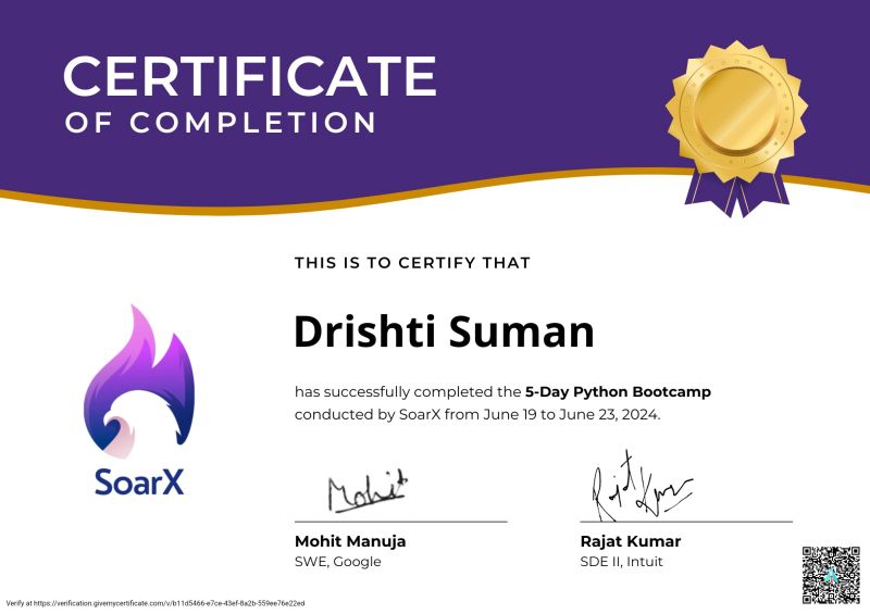 DRISHTI SUMAN on LinkedIn: #python #programming #community # ... DRISHTI SUMAN on LinkedIn: #python #programming #community # ...