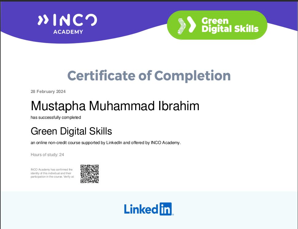 Mustapha Muhammad Ibrahim on LinkedIn: #greenlyskilled #incoacademy # ... Mustapha Muhammad Ibrahim on LinkedIn: #greenlyskilled #incoacademy # ...