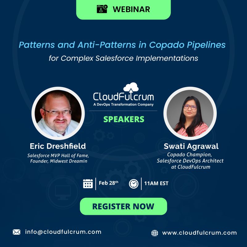 Swati Agrawal on LinkedIn: #webinar #copado #devops #cloudfulcrum Swati Agrawal on LinkedIn: #webinar #copado #devops #cloudfulcrum