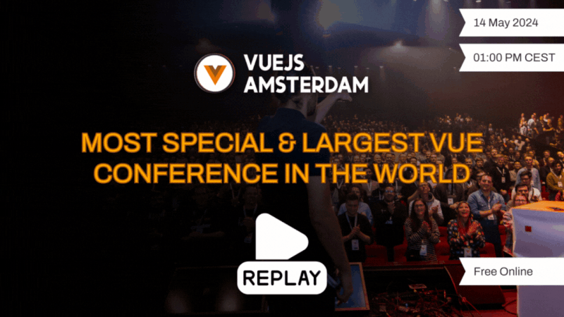 Vuejs Amsterdam on LinkedIn: VUEJS AMSTERDAM REPLAY IS HAPPENING IN 4 ... Vuejs Amsterdam on LinkedIn: VUEJS AMSTERDAM REPLAY IS HAPPENING IN 4 ...