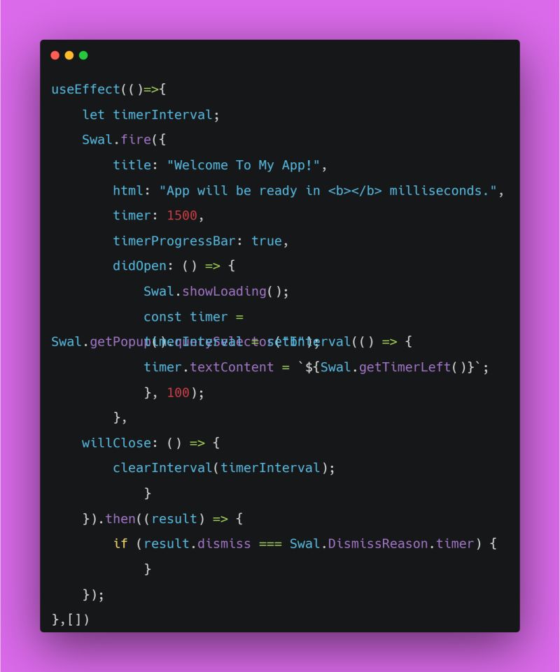 Shariq Shahood on LinkedIn: #reactjs #vitejs #sweetalert2 #useeffect # ... Shariq Shahood on LinkedIn: #reactjs #vitejs #sweetalert2 #useeffect # ...