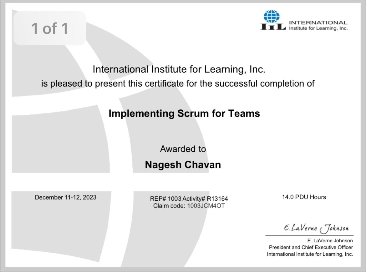 Nagesh Chavan on LinkedIn: Thrilled to announce that I’ve successfully ... Nagesh Chavan on LinkedIn: Thrilled to announce that I’ve successfully ...