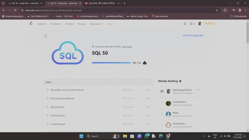 Suyash Barlota on LinkedIn: #sql #sql50 #leetcode #achievement # ... Suyash Barlota on LinkedIn: #sql #sql50 #leetcode #achievement # ...