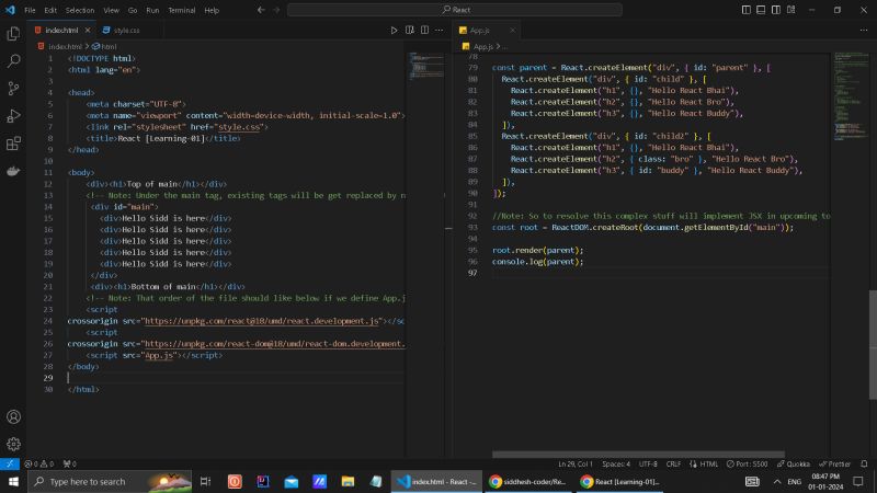 React-01: Akshay Saini's course | Siddhesh Bhosale posted on the topic ... React-01: Akshay Saini's course | Siddhesh Bhosale posted on the topic ...