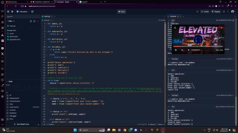 Twin Dey on LinkedIn: #python #codingpractice #calculatorproject # ... Twin Dey on LinkedIn: #python #codingpractice #calculatorproject # ...
