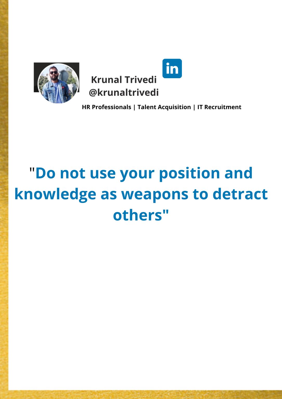Krunal Trivedi posted on LinkedIn Krunal Trivedi posted on LinkedIn
