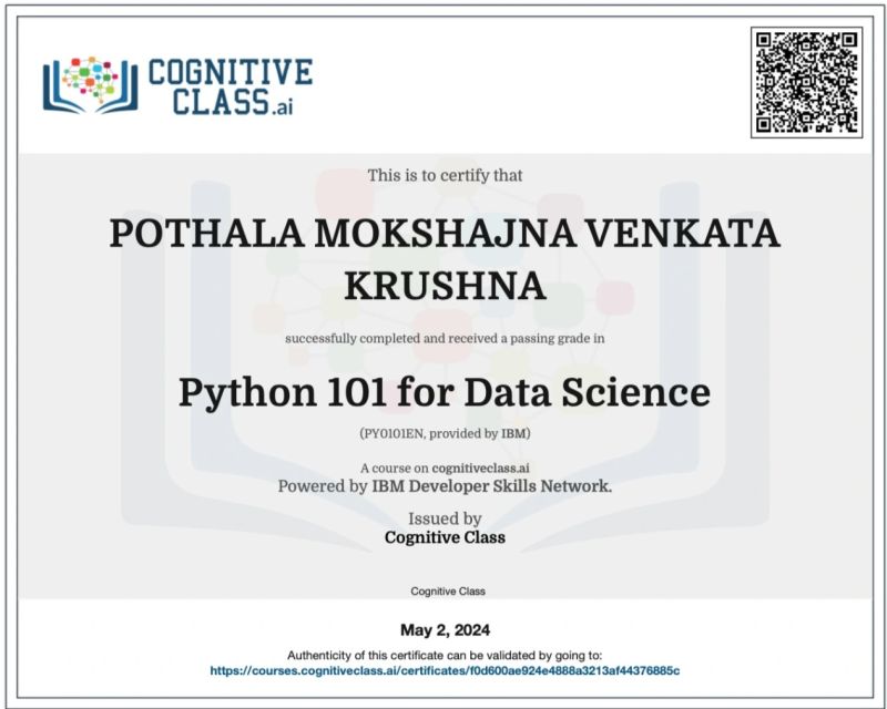 Pothala Mokshajna venkata krushna on LinkedIn: #python Pothala Mokshajna venkata krushna on LinkedIn: #python