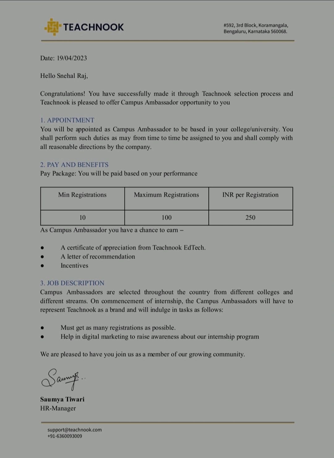 Snehal Raj on LinkedIn: #campusambassador Snehal Raj on LinkedIn: #campusambassador
