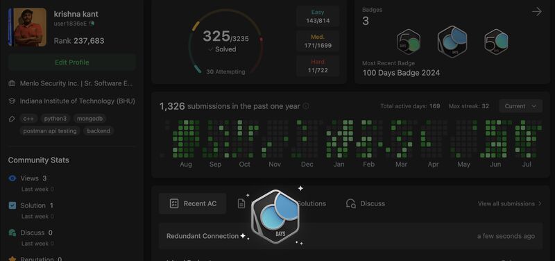 Krishna Kant on LinkedIn: #leetcode #coding #milestone # ... Krishna Kant on LinkedIn: #leetcode #coding #milestone # ...