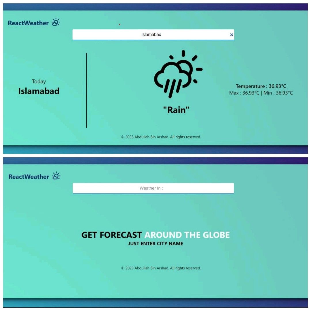 Abdullah Bin Arshad on LinkedIn: #weatherreactapp #reactjs #weatherapi ... Abdullah Bin Arshad on LinkedIn: #weatherreactapp #reactjs #weatherapi ...
