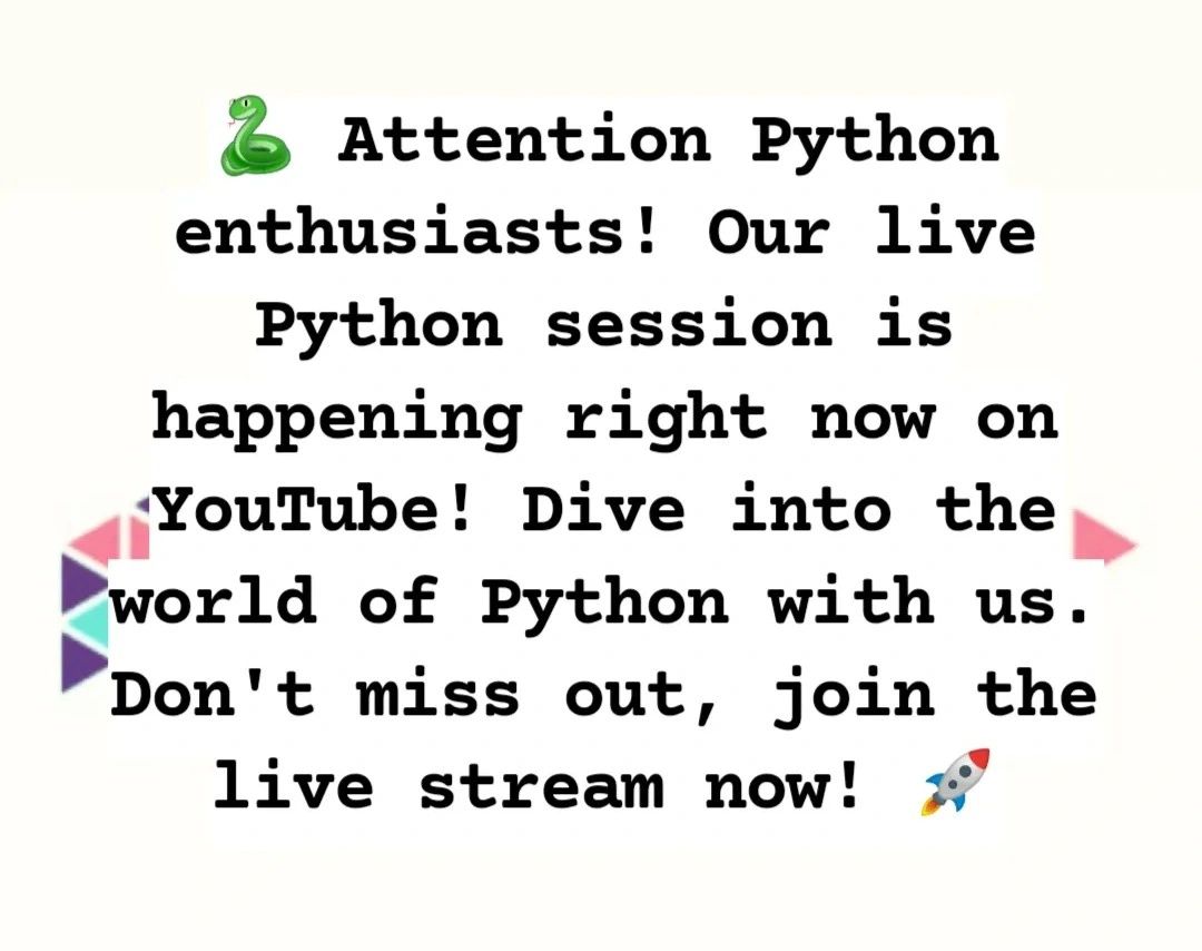 InfiniData Academy on LinkedIn: #python #livenow #pythonsession # ... InfiniData Academy on LinkedIn: #python #livenow #pythonsession # ...