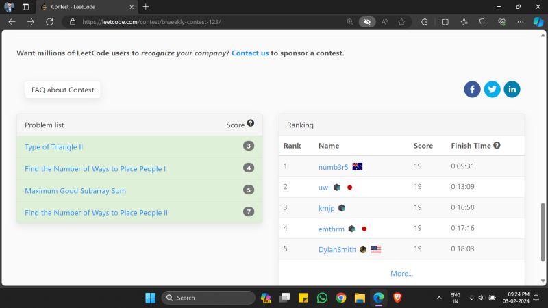 Ajay Soni on LinkedIn: #connections #leetcode #codingchallenge #contest ... Ajay Soni on LinkedIn: #connections #leetcode #codingchallenge #contest ...