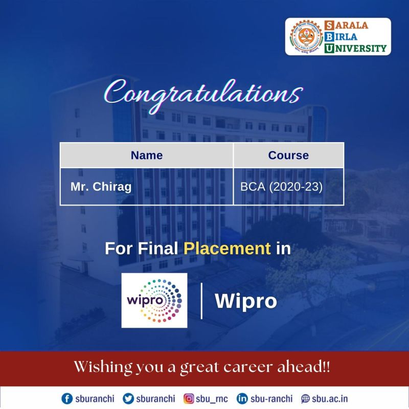 Ritesh Gupta on LinkedIn: Congratulations to Mr. Chirag of BCA 2020-23 ... Ritesh Gupta on LinkedIn: Congratulations to Mr. Chirag of BCA 2020-23 ...