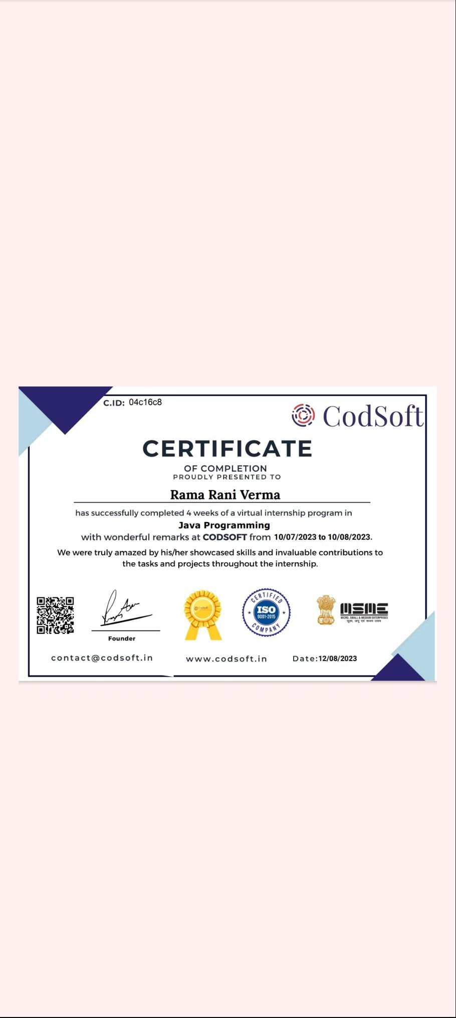 Rama Rani V. on LinkedIn: #intern #codsoftinternship #codsoft Rama Rani V. on LinkedIn: #intern #codsoftinternship #codsoft