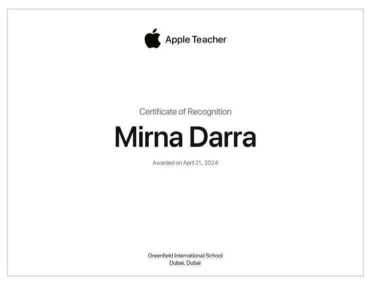 Mirna Dorra on LinkedIn: #appleteacher #techeducator Mirna Dorra on LinkedIn: #appleteacher #techeducator