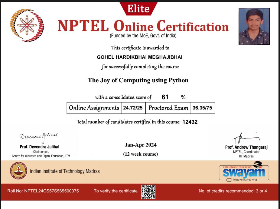 GOHEL HARDIK M on LinkedIn: #python #programming #learning #nptel # ... GOHEL HARDIK M on LinkedIn: #python #programming #learning #nptel # ...
