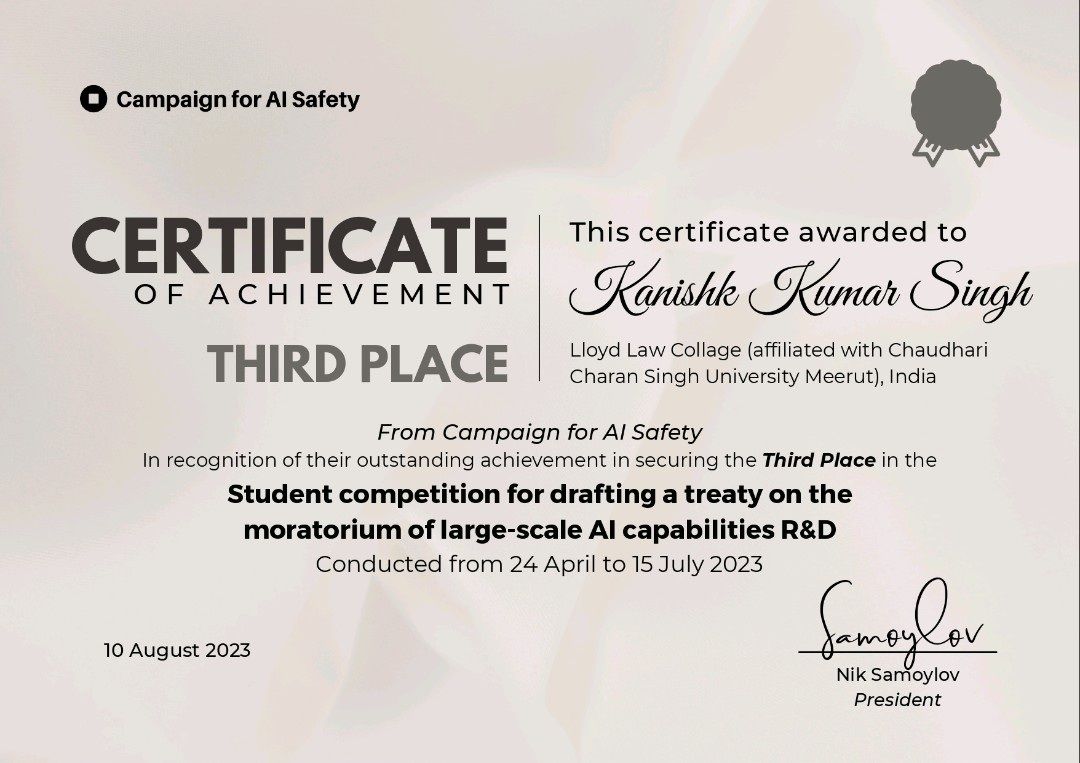 Kanishk Kumar Singh on LinkedIn: #ai #achievementunlocked # ... Kanishk Kumar Singh on LinkedIn: #ai #achievementunlocked # ...