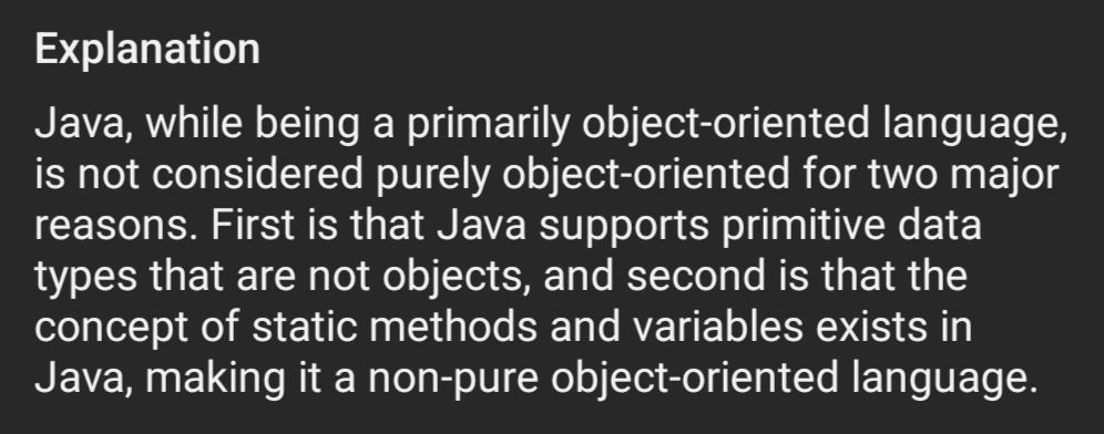 ANAS NADEEM on LinkedIn: Java is Not a pure Object Oriented Language ... ANAS NADEEM on LinkedIn: Java is Not a pure Object Oriented Language ...