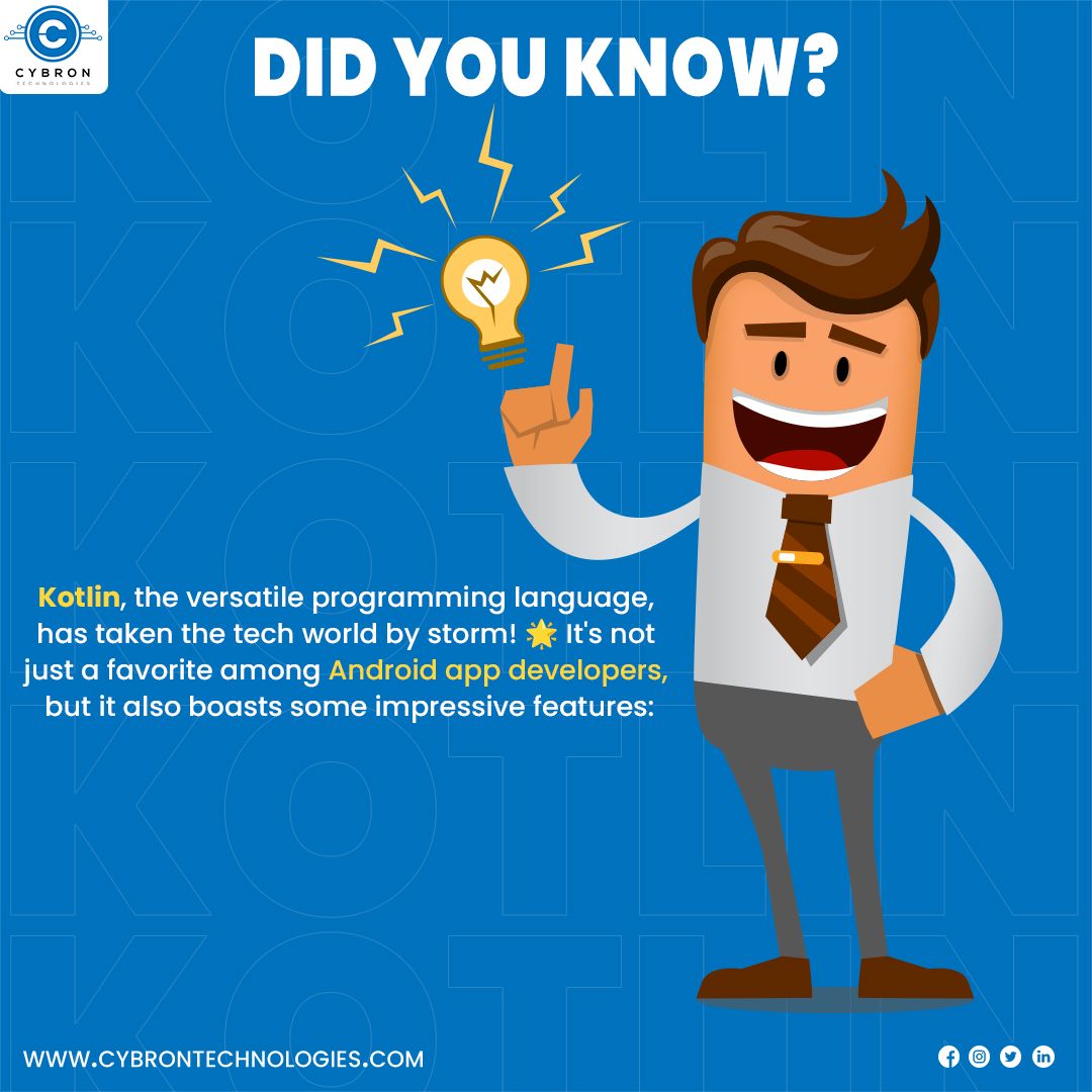 🚀 Kotlin is a game-changer for Android app developers! 🌟 | Cybron ... 🚀 Kotlin is a game-changer for Android app developers! 🌟 | Cybron ...