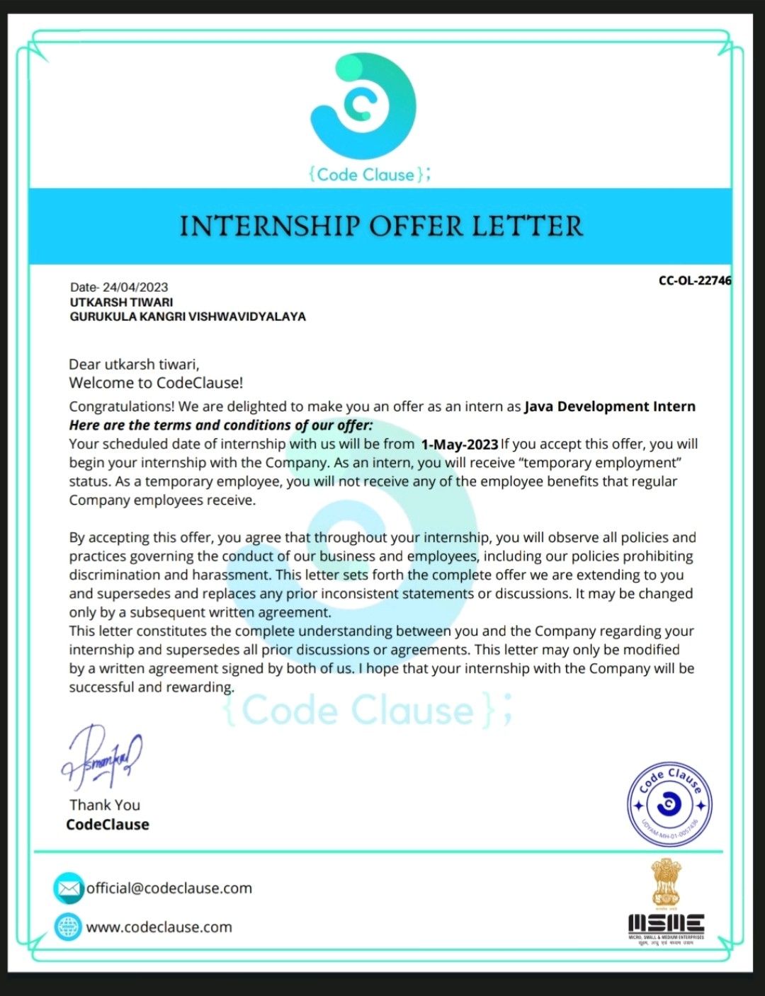 Utkarsh Tiwari on LinkedIn: #connections #codeclause #javadevelopment # ... Utkarsh Tiwari on LinkedIn: #connections #codeclause #javadevelopment # ...
