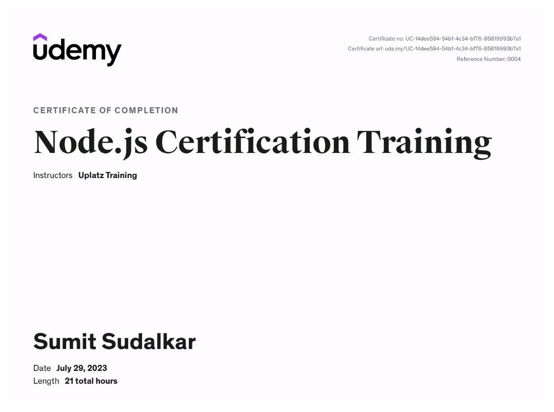 Sumit Kishore Sudalkar on LinkedIn: #nodejs #continuouslearning # ... Sumit Kishore Sudalkar on LinkedIn: #nodejs #continuouslearning # ...