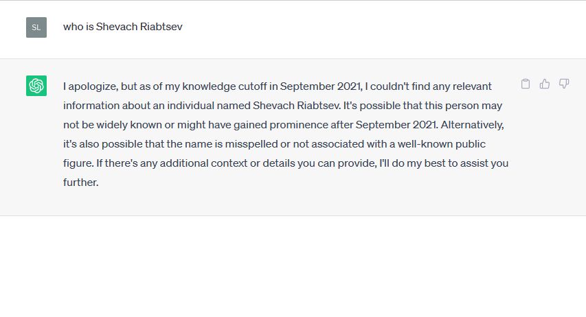 Shevach Riabtsev on LinkedIn: i get disappointed with ChatGPT, i am co ... Shevach Riabtsev on LinkedIn: i get disappointed with ChatGPT, i am co ...