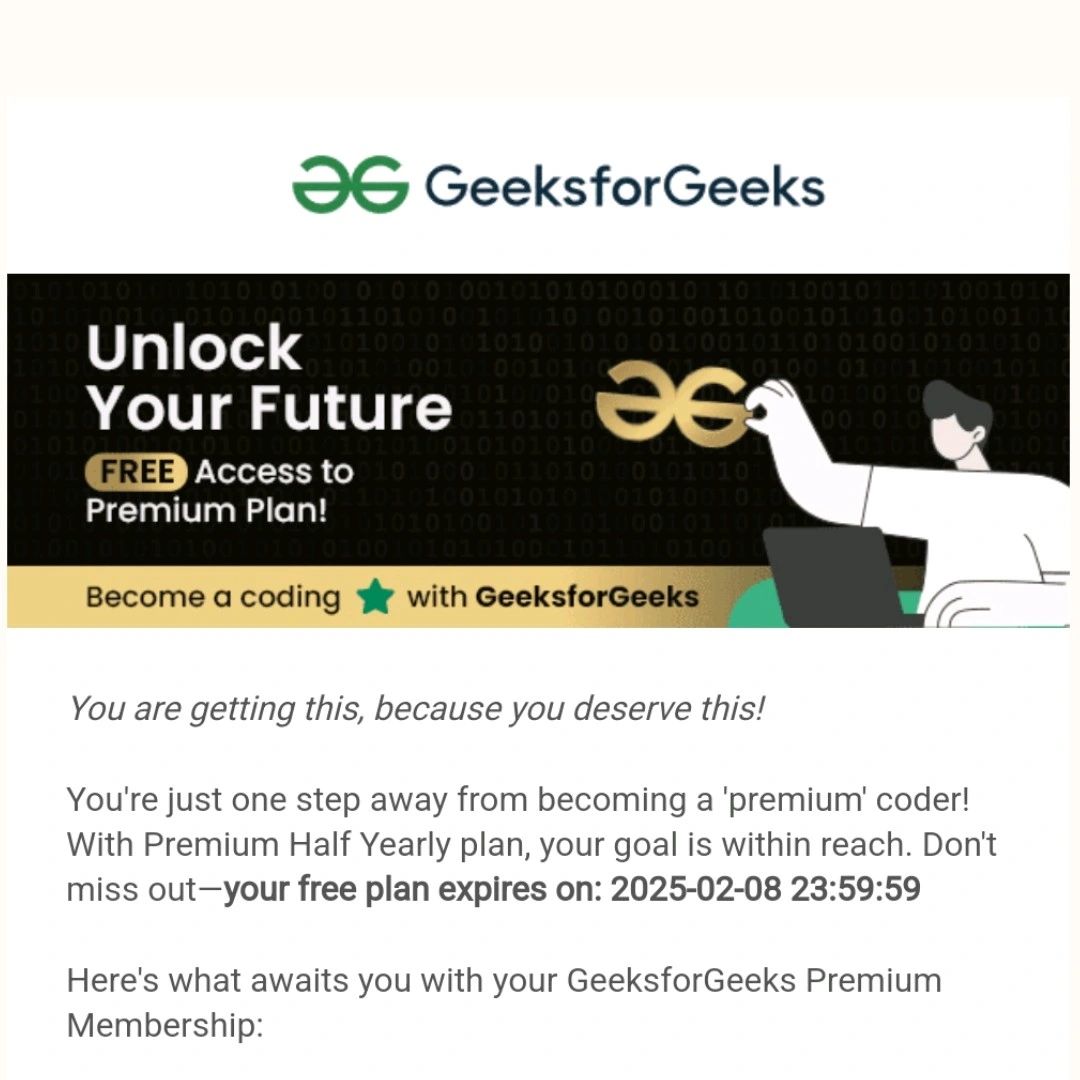 Divyanshu jain on LinkedIn: #geeksforgeekspremium #coding #life # ... Divyanshu jain on LinkedIn: #geeksforgeekspremium #coding #life # ...