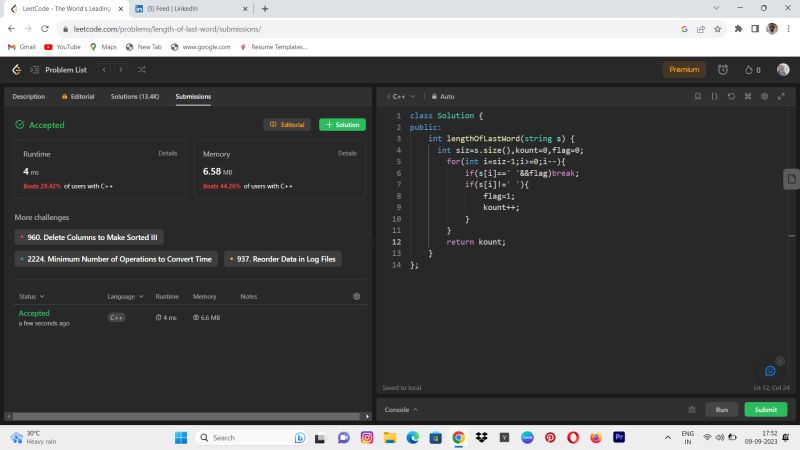 Hariom kumar on LinkedIn: #leetcode #dsachallenge #day11 #coding Hariom kumar on LinkedIn: #leetcode #dsachallenge #day11 #coding
