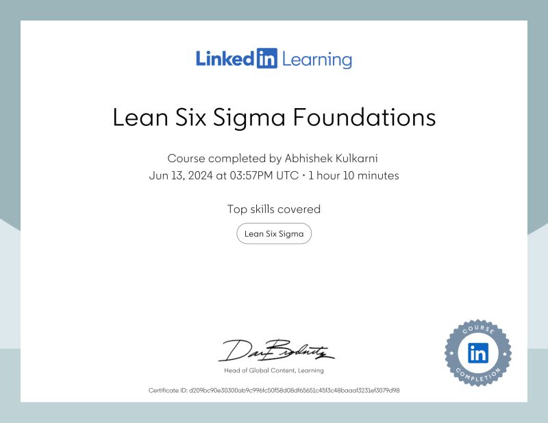 Abhishek Kulkarni on LinkedIn: Certificate of Completion Abhishek Kulkarni on LinkedIn: Certificate of Completion