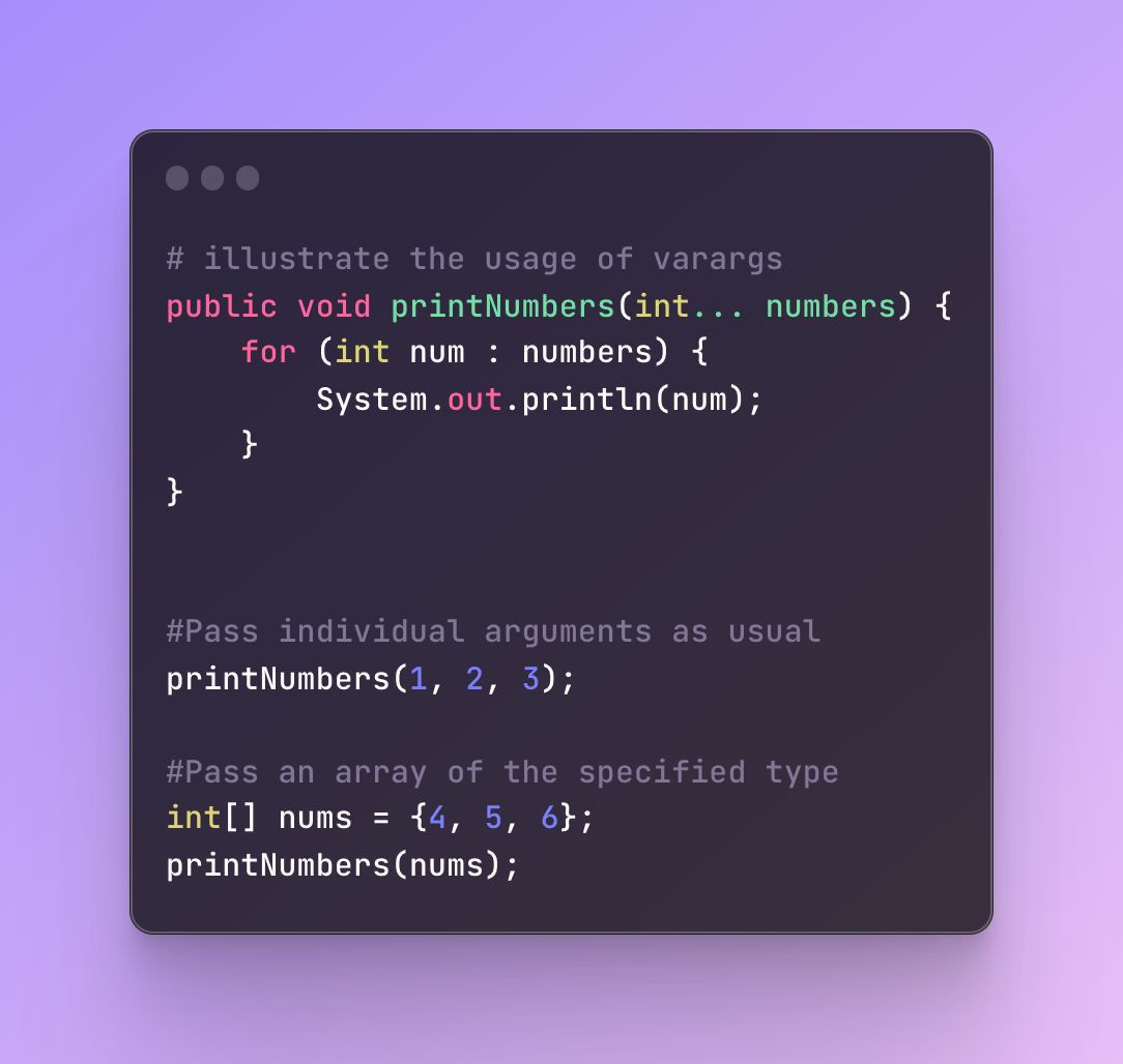 MITUL PATEL on LinkedIn: #javatips #varargs #javaprogramming # ... MITUL PATEL on LinkedIn: #javatips #varargs #javaprogramming # ...