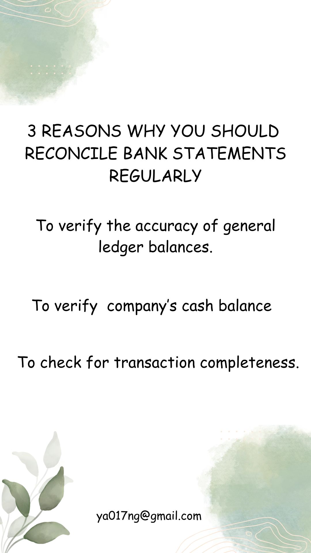 Grace Alonzo on LinkedIn: 3 REASONS WHY YOU SHOULD RECONCILE BANK ... Grace Alonzo on LinkedIn: 3 REASONS WHY YOU SHOULD RECONCILE BANK ...