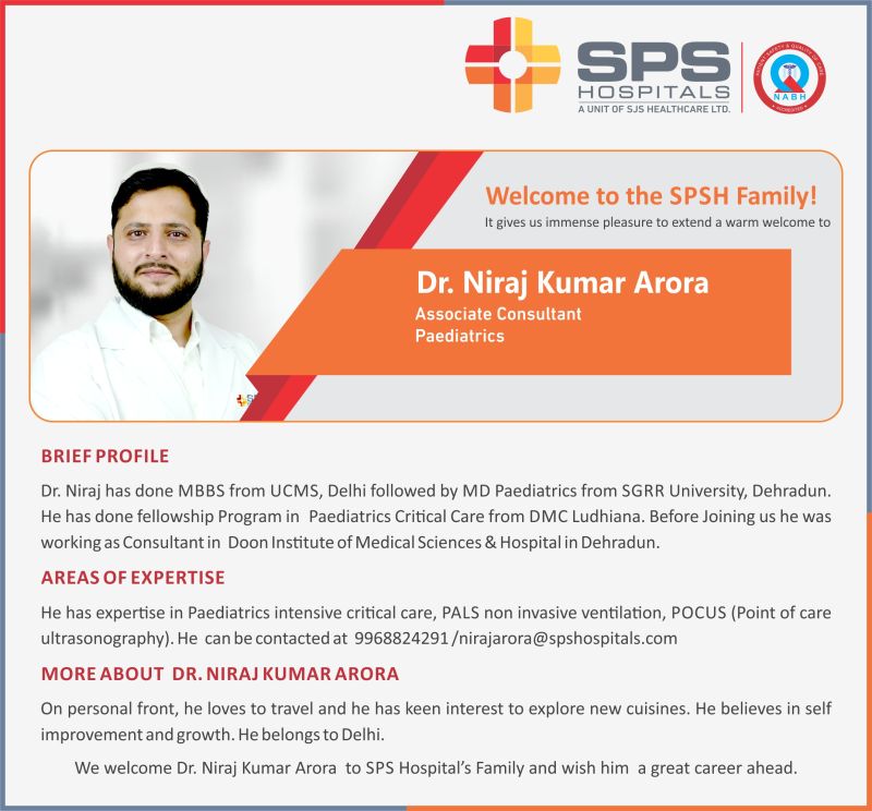 SPS Hospitals on LinkedIn: We are proud to announce that Dr. Niraj ... SPS Hospitals on LinkedIn: We are proud to announce that Dr. Niraj ...